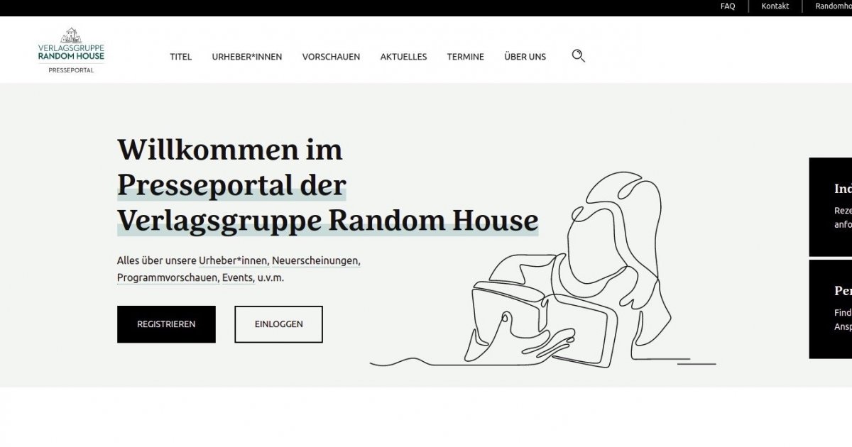 Verlagsgruppe Random House startet Presseportal